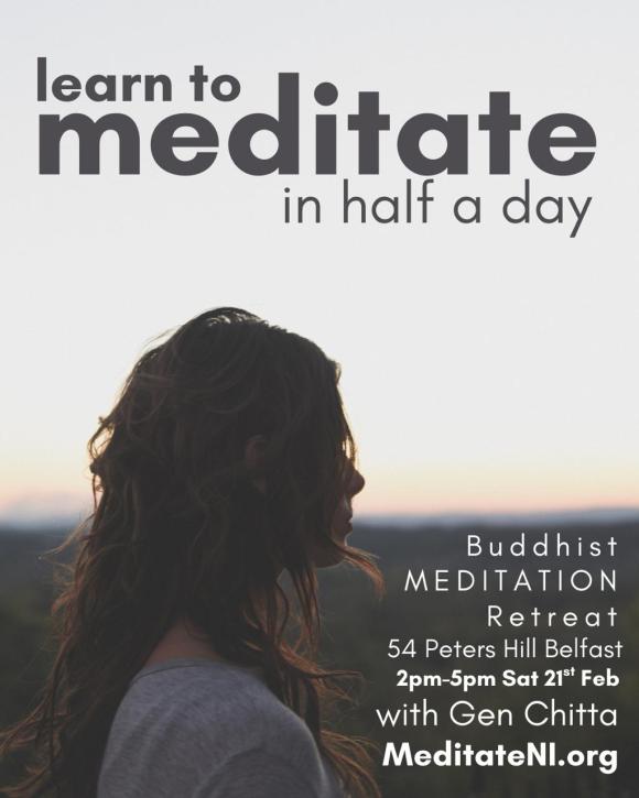 Learn to Meditate in Half A Day. An Afternoon Retreat with Gen Chitta ...